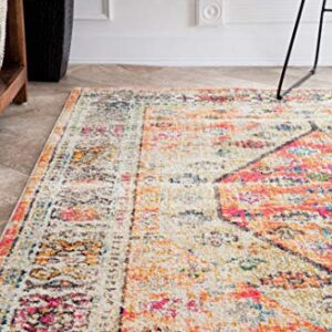 nuLOOM Elenor Vintage Area Rug, 6' 7" x 9', Orange