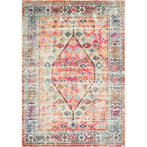 nuLOOM Elenor Vintage Area Rug, 6' 7" x 9', Orange