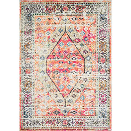 nuLOOM Elenor Vintage Area Rug, 6' 7" x 9', Orange