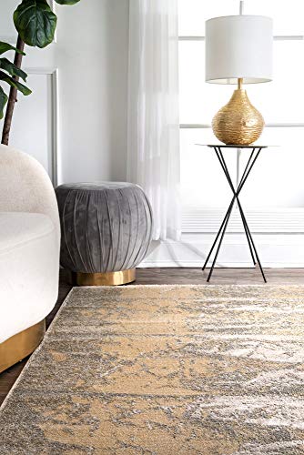 nuLOOM Leora Contemporary Area Rug, 5' x 8', Gold