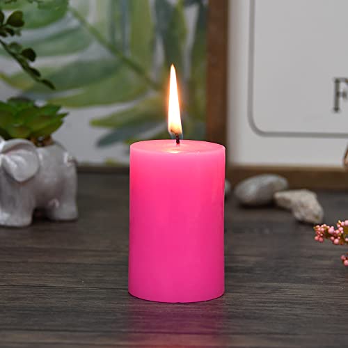 2 x 3 Hot Pink Pillar Candle