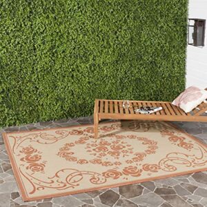 safavieh courtyard collection 8′ x 11′ natural / terra cy1893 indoor/ outdoor waterproof easy-cleaning patio backyard mudroom area-rug