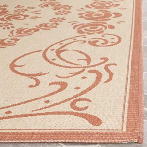 SAFAVIEH Courtyard Collection 8' x 11' Natural / Terra CY1893 Indoor/ Outdoor Waterproof Easy-Cleaning Patio Backyard Mudroom Area-Rug