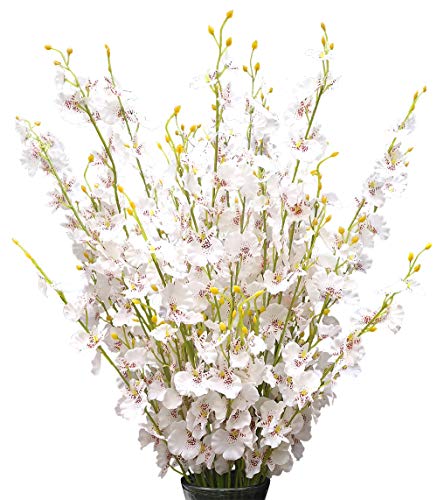 OMUYGDD Silk Flowers in Bulk Wholesale Artificial Orchids, 12 Pcs (Each 38.5”), for Wedding Festive Party Home Office Decoration, Not Include Vase