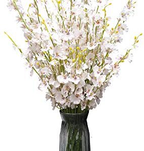 OMUYGDD Silk Flowers in Bulk Wholesale Artificial Orchids, 12 Pcs (Each 38.5”), for Wedding Festive Party Home Office Decoration, Not Include Vase