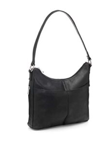 le donne leather bella hobo (black)