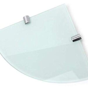 BSM Marketing Multi Pack White Toughened 6mm Glass Corner Shelves 2 x 200mm (8" Approx) Shelves