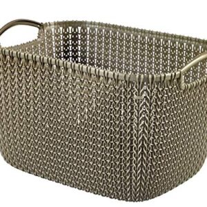 Curver Basket Knit rectangular 8L in brown, 30 x 22.5 x 17 cm