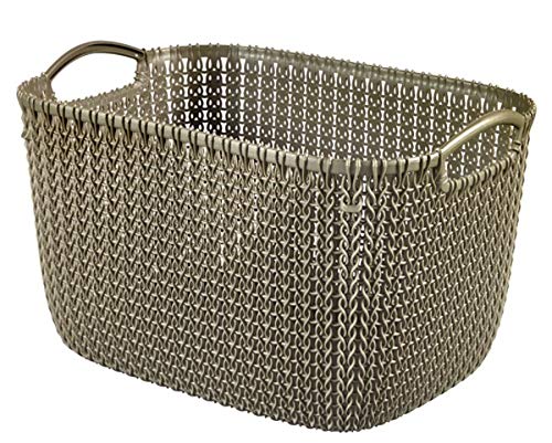 Curver Basket Knit rectangular 8L in brown, 30 x 22.5 x 17 cm