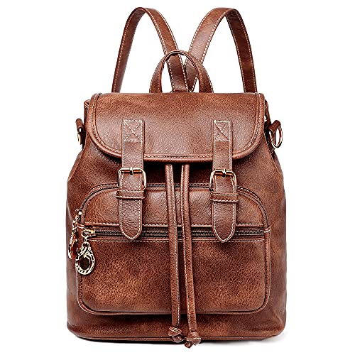 Women Mini Backpack Purse Small Cute Retro Leather Daypacks Convertible Casual Shoulder Bag