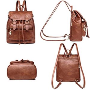 Women Mini Backpack Purse Small Cute Retro Leather Daypacks Convertible Casual Shoulder Bag