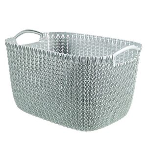 curver basket knit rectangular 19l in blue, 19 litre