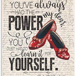 Wizard of Oz Art - You've Always Had The Power My Dear - Glinda the Good Witch to Dorothy - 11x14 Unframed Art Wizard of Oz Poster Print - Great Wizard of Oz Gifts, Office Decor and Dorothy Decoration