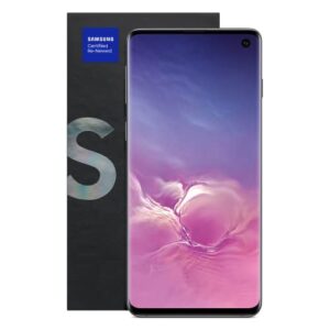 samsung galaxy s10, 128gb, prism black – unlocked (renewed premium)