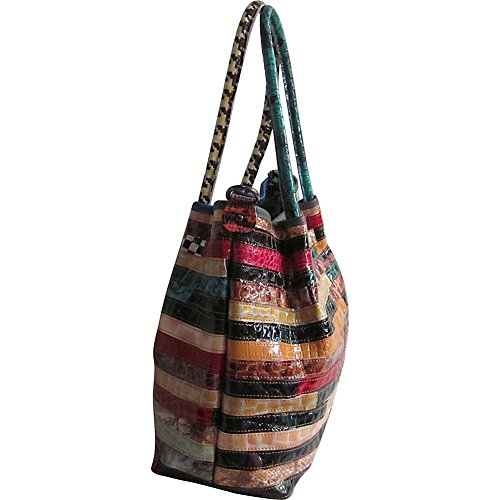 Amerileather Everly Animal Print Rainbow Handbag (#1926-9)