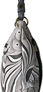 Anna by Anuschka womens genuine Top Handle Handbag, Patchwork Pewter, One Size US