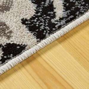 L'Baiet Katie Beige Brown Floral Ikat Pattern Mid-Century Modern Indoor 8' x 10' Area Rug