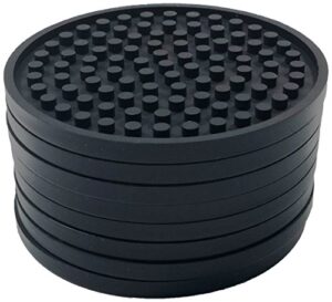 better kitchen products 8 piece silicone coaster set, black