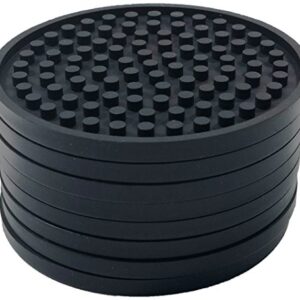 Better Kitchen Products 8 Piece Silicone Coaster Set, Black