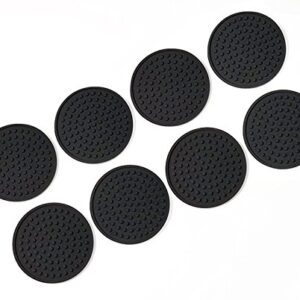 Better Kitchen Products 8 Piece Silicone Coaster Set, Black