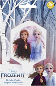 wilton disney frozen 2 birthday candle, 3.5 in.