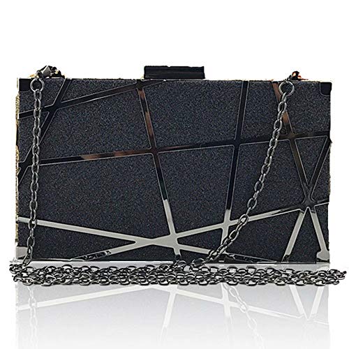 Women Evening Clutch Bag Exquisite Metal Hollow Out Design Evening Purse Wedding Bridal Handbag