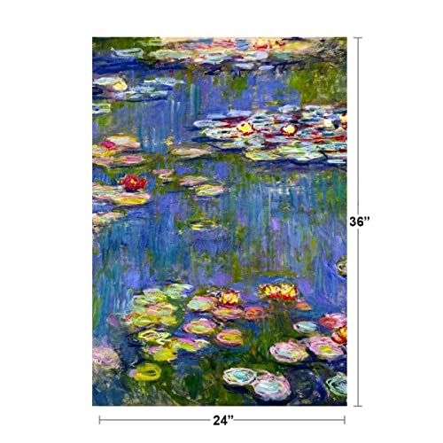 Claude Monet Water Lilies Impressionist Art Posters Claude Monet Prints Nature Landscape Painting Claude Monet Canvas Wall Art French Wall Decor Monet Art Cool Wall Decor Art Print Poster 24x36