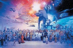 trends international star wars galaxy wall poster 22.375″ x 34″