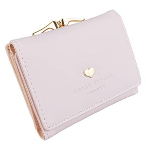 sweet dream women cute small pink wallet card holder short trifold wallet lady coin purse