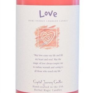 Crystal Journey Crystal J Candle Love Pillar, 1 EA