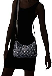 Baggallini Slim Crossbody Hobo, Black Diamond Print