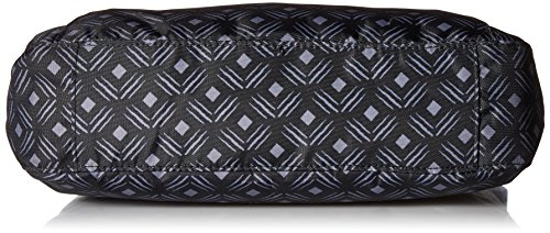 Baggallini Slim Crossbody Hobo, Black Diamond Print