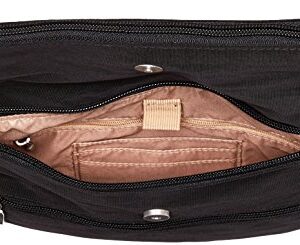 Baggallini womens Flip Zip Crossbody, black/sand, One Size