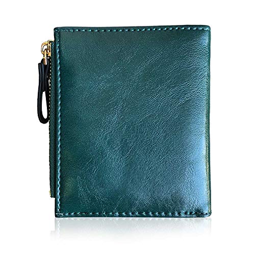 AOXONEL Girls Wallet Small Bifold Womens Wallets Rfid,Compact Female Cute Mini Zipper Coin Card Purse for Teen Girl Kids (Green)