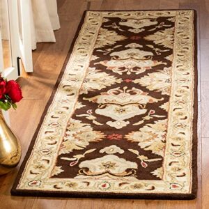 SAFAVIEH Heritage Collection 2' x 3' Black/Ivory HG817A Handmade Traditional Oriental Premium Wool Accent Rug