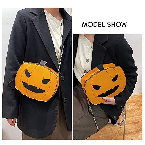 KUANG! Women Pumpkin Shoulder Bag Novelty Devil Crossbody Purse Fashion Halloween Trick or Treat Purses and Handbags