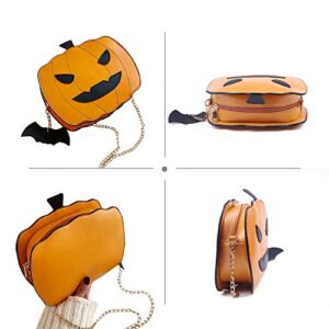 KUANG! Women Pumpkin Shoulder Bag Novelty Devil Crossbody Purse Fashion Halloween Trick or Treat Purses and Handbags