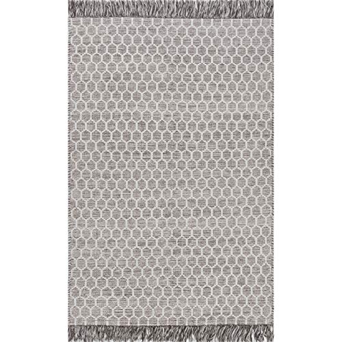 nuLOOM BeeHive Tassel Wool Area Rug, 7' 6" x 9' 6", Grey