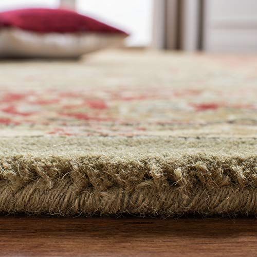 SAFAVIEH Persian Legend Collection 2'6" x 8' Light Green / Rust PL819B Handmade Traditional Premium Wool Runner Rug