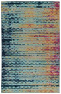 kaleen 5’3″ x 7’3″ area rug in multi-color, indoor / outdoor zuma beach collection