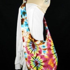 BTP! Tie Dye Sling Crossbody Shoulder Bag Purse Cotton Bohemian - Firework VY5