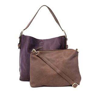 joy susan womens faux leather: hobo 2-in-1 handbag