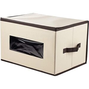 Juvale Foldable Storage Bins, Fabric Cubes (Cream, 16.2 x 10 x 12 in, 3 Pack)