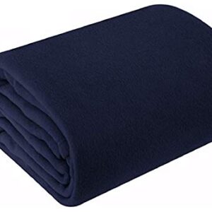 JMR Fleece Throw Blankets for Bed, Couch, or Sofa - Ultra-Soft and Warm Microfiber Plush Blanket for Home and Outdoor Use (Navy, 108X90)