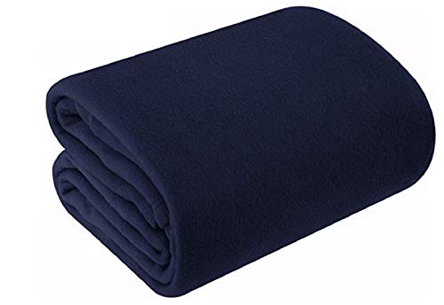 JMR Fleece Throw Blankets for Bed, Couch, or Sofa - Ultra-Soft and Warm Microfiber Plush Blanket for Home and Outdoor Use (Navy, 108X90)