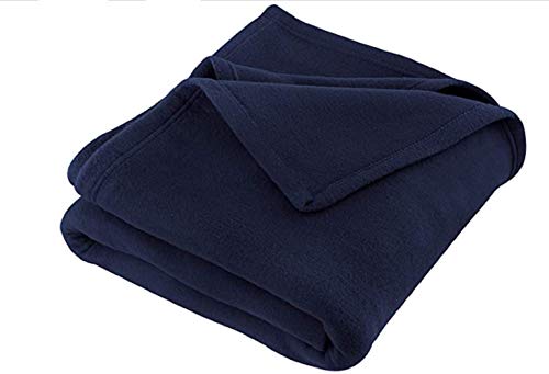 JMR Fleece Throw Blankets for Bed, Couch, or Sofa - Ultra-Soft and Warm Microfiber Plush Blanket for Home and Outdoor Use (Navy, 108X90)