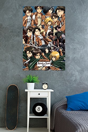 Trends International Attack on Titan - Collage Wall Poster, 22.375" x 34", Unframed Version