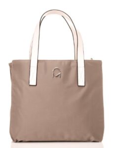 noble mount peppy nylon tote handbag – taupe