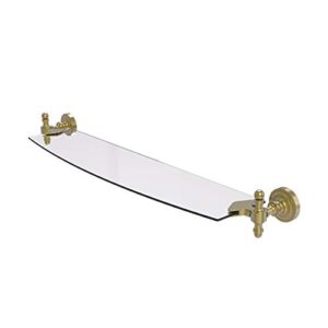 allied brass rd-33/24-sbr retro dot 24 inch glass shelf, 24-inch, satin brass