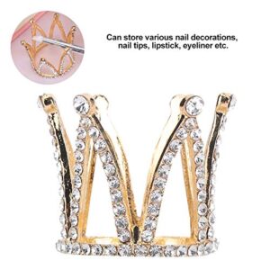 Nail Art Brush Holder, 3 Types Crown Design Nail Art Brush Holder Set Pen Displayer Stand Tools Brush Holders(1)